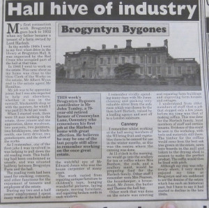 Brogyntyn | Oswestry Family & Local History Group